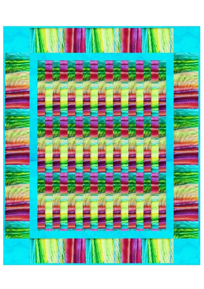 Stripes Galore in Aqua by Wacky Jacky's – Wacky Jacky's Textiles
